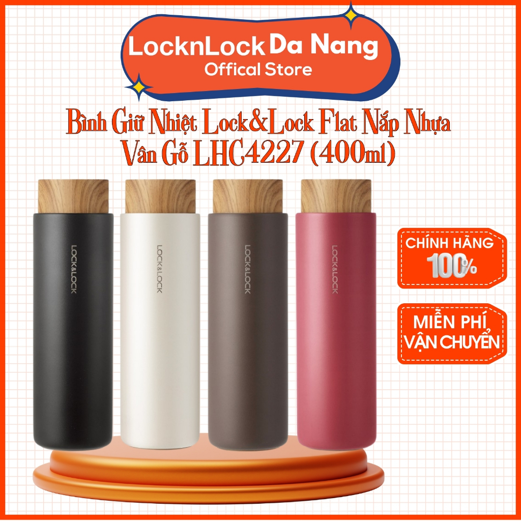 Bình giữ nhiệt LocknLock Flat Tumbler 400ml LHC4227 , có khay lọc trà ...