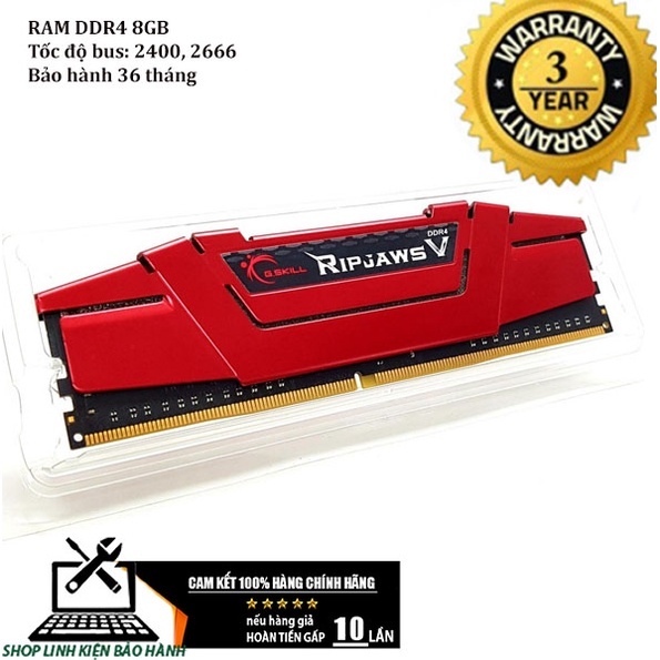 Ram DDR4 PC 8G bus 2400, 2666 GSKILL Tản nhiệt bảo hành 3 năm | Shopee ...