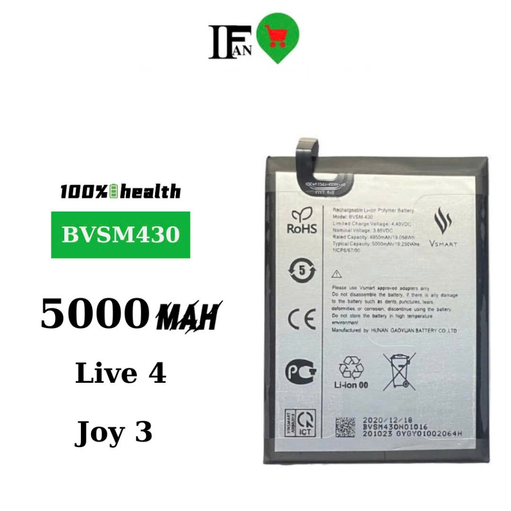 Pin Vsmart Live 4 / Vsmart Joy 3 (5000mAh) | BVSM430 | Shopee Việt Nam