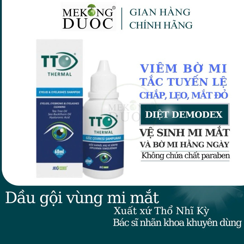 (Hàng sẵn) Dầu gội vùng mắt TTO Thermal Shampoo 65ml (Jeomed Pharma ...