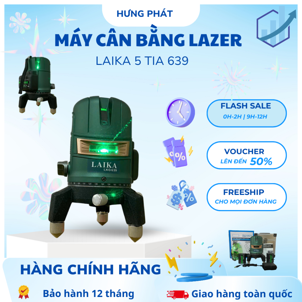 Máy cân bằng lazer 5 tia Laika LKG639 - Hưng Phát | Shopee Việt Nam