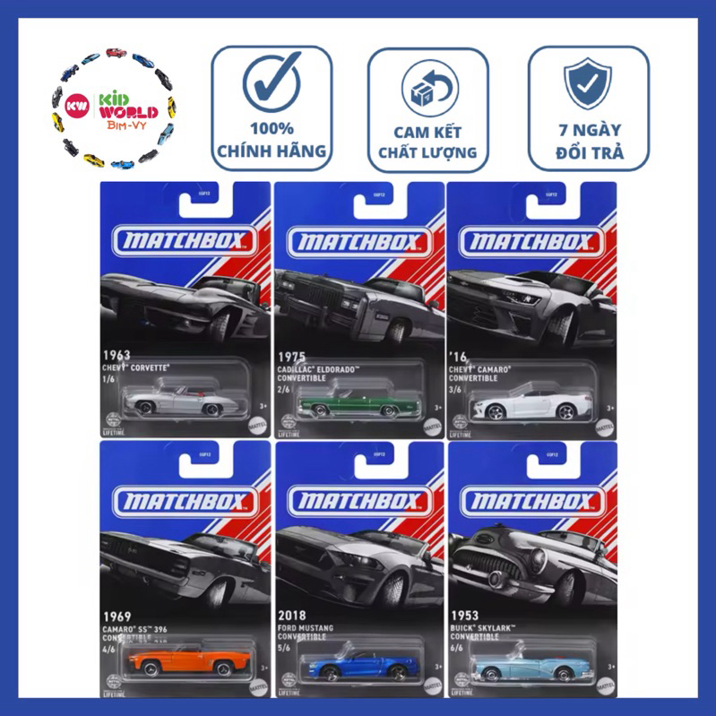 Xe mô hình Matchbox American Convertibles Series GGF12. | Shopee Việt Nam