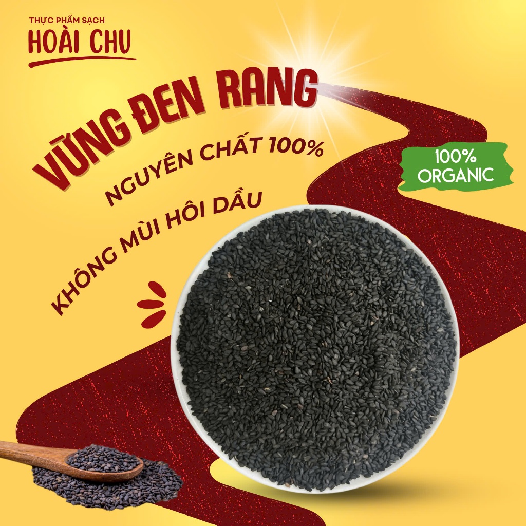 Mè đen rang Hoài Chu, Vừng đen rang sẵn nguyên chất 100% dùng làm bánh ...