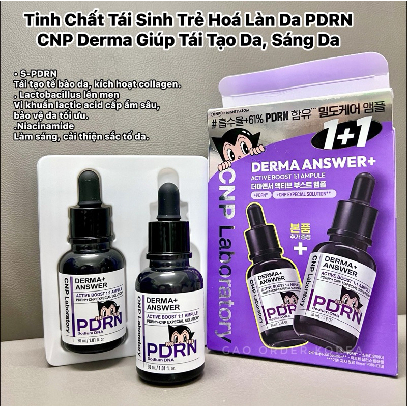 (olive young)Serum CNP PDRN căng bóng sáng da hỗ trợ tái sinh Derma Answer Active Boost Ampule ...