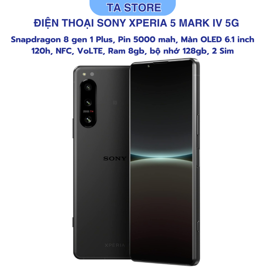 Điện Thoại Sony Xperia 5 Mark IV 5G 8GB/128GB Nhật 2 Sim, Màn 120Hz 6.1 ...
