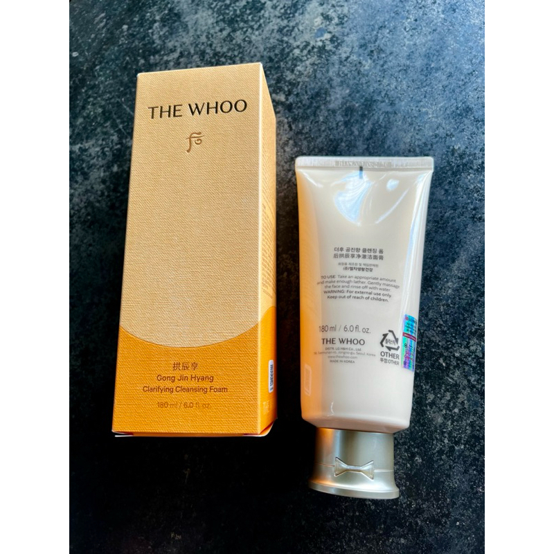 (Tem LG ViNa date 2027) - Sữa rửa mặt Whoo vàng GongJinHyang Clarifying Cleansing Foam 180ml ...