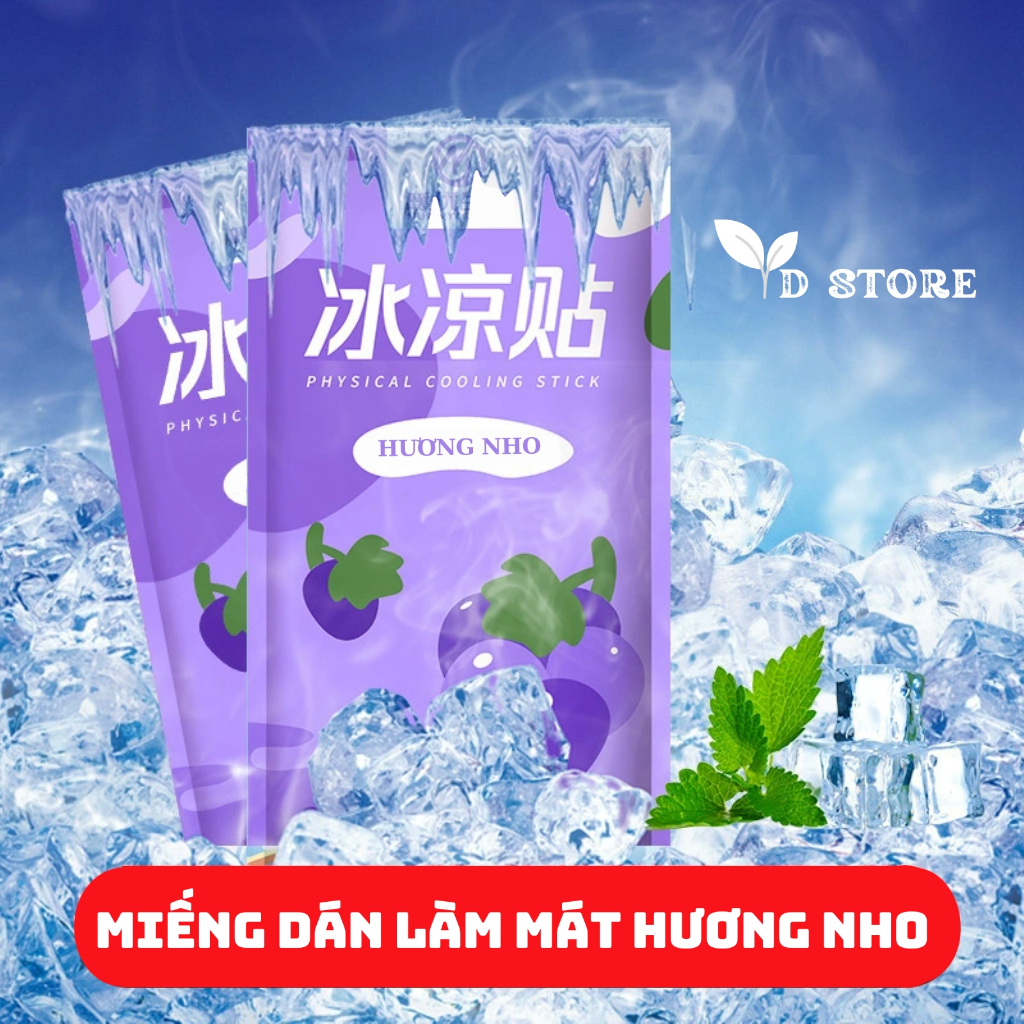 COMBO 20 Miếng Dán Làm Mát Cơ Thể Hương Nho Mát Lạnh Sâu Cảm Giác Dễ ...
