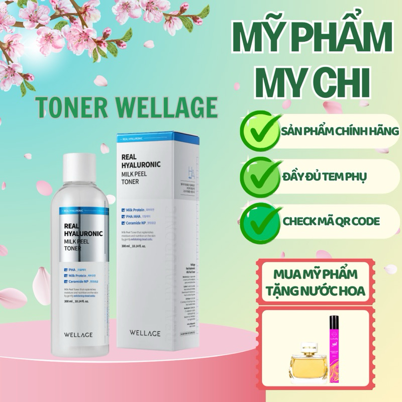 Nước Hoa Hồng chính hãng cty Wellage Real Hyaluronic, Toner Dưỡng Ẩm ...