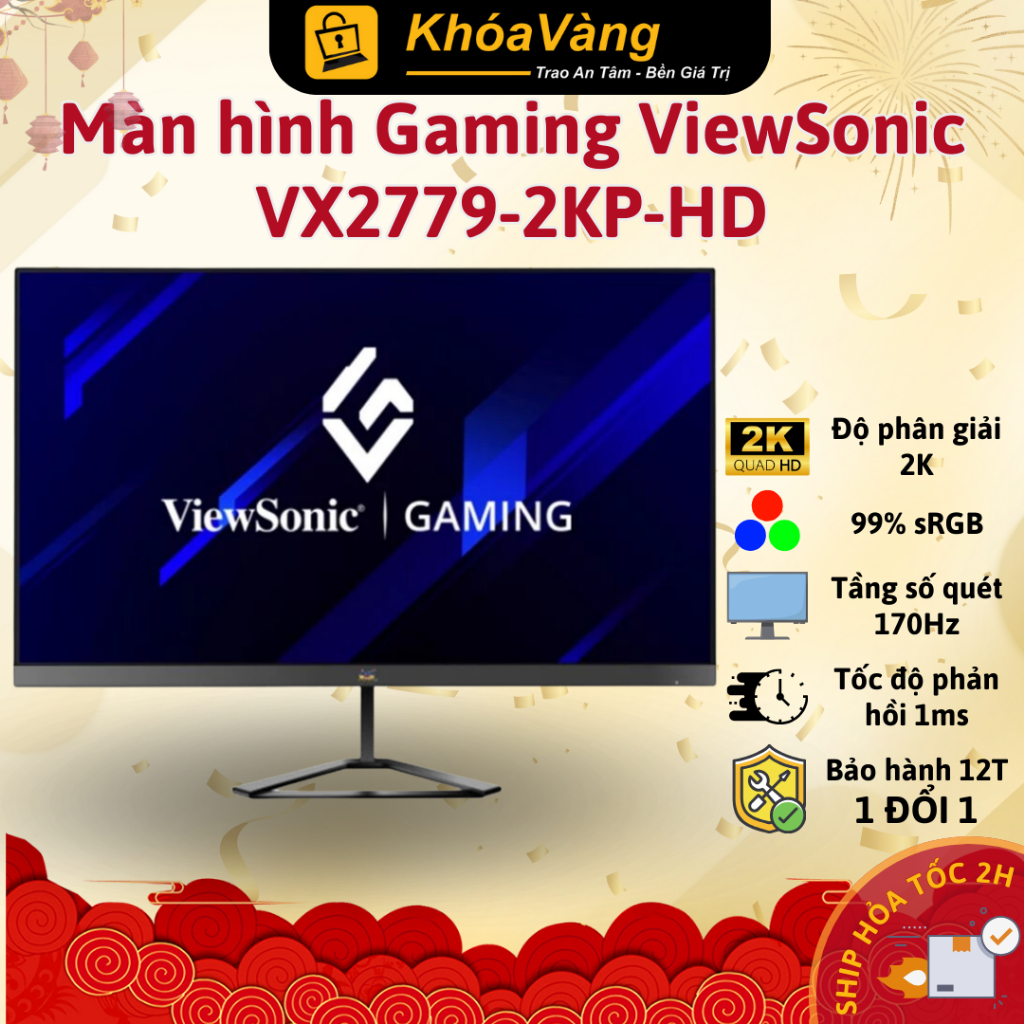 Màn hình Gaming ViewSonic VX2779-2KP-HD 27 inch (2K/IPS/170Hz/1ms) - Bảo hành 12 tháng - 1 đổi 1 ...
