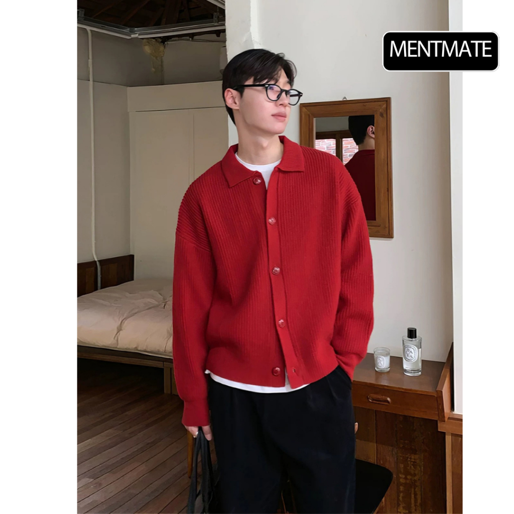Áo Khoác Cardigan Trơn Cổ Bẻ MENTMATE Form Rộng Dành Cho Nam Nữ Chất ...
