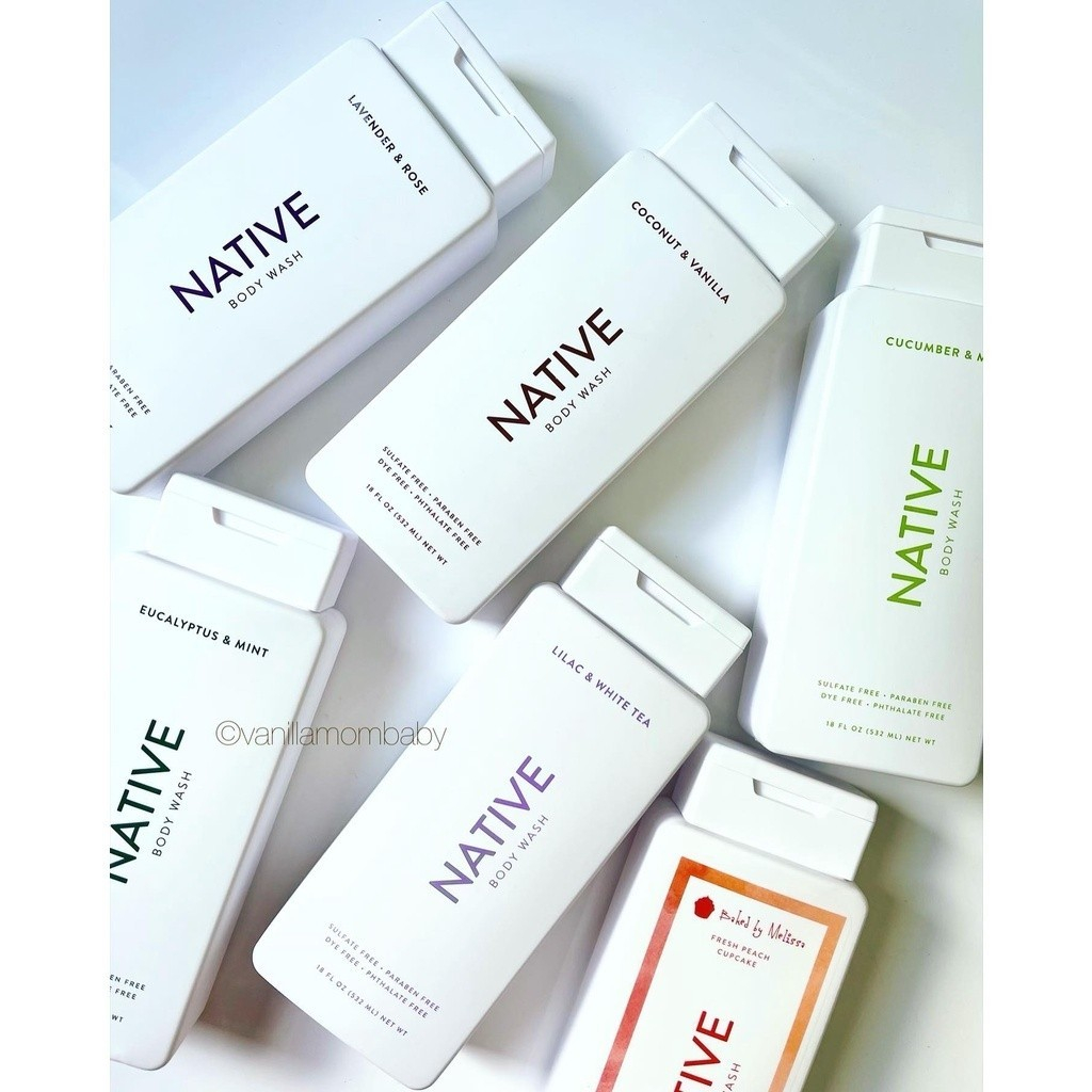 Sữa tắm thiên nhiên bản địa dành cho nữ, nam Native 532ml- Cucumber & Mint/Coconut & Vanilla ...