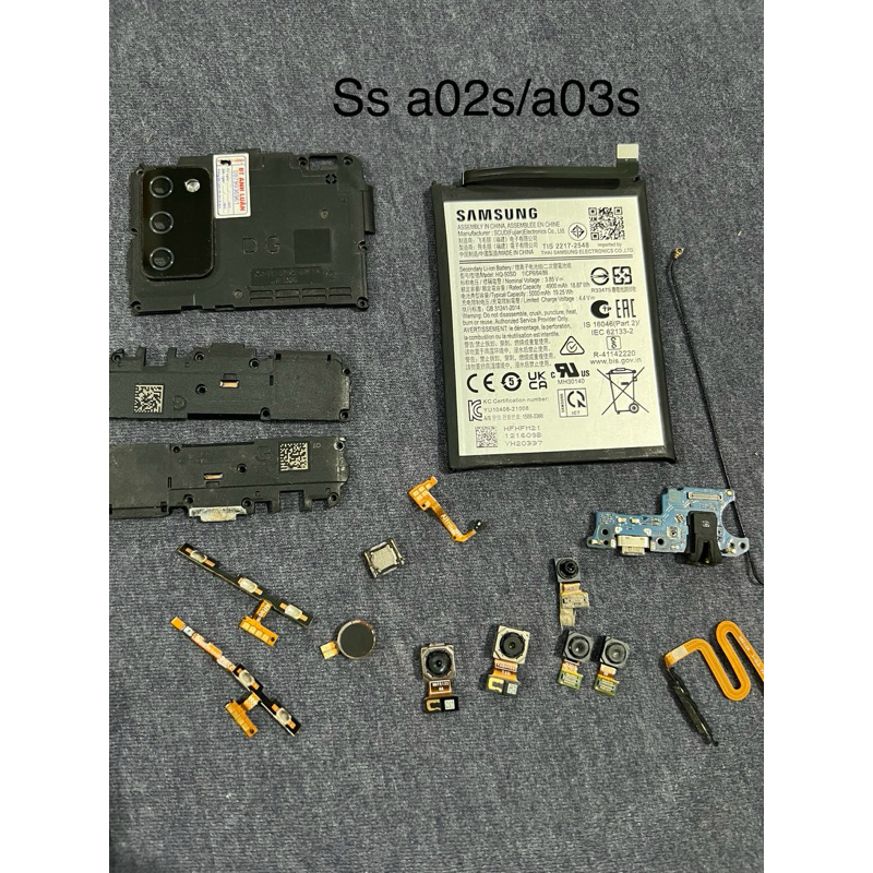Linh kiện zin bóc máy Samsung a02s/a03s / Camera trước sau , Cụm sạc , cáp nối main, loa trong ...