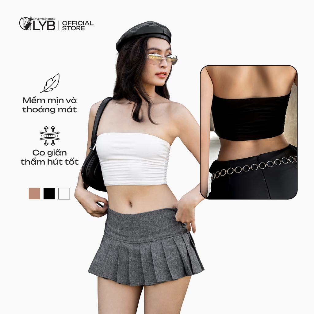 Áo quây LYB croptop 2 lớp ôm sát, quyến rũ, tôn dáng, thấm hút phù hợp dạo phố & đi tiệc ...