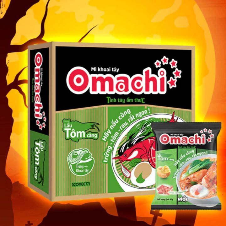 Mì Omachi Lẩu Tôm Càng Thái Gói - Thùng 30 Gói x 80g | Shopee Việt Nam