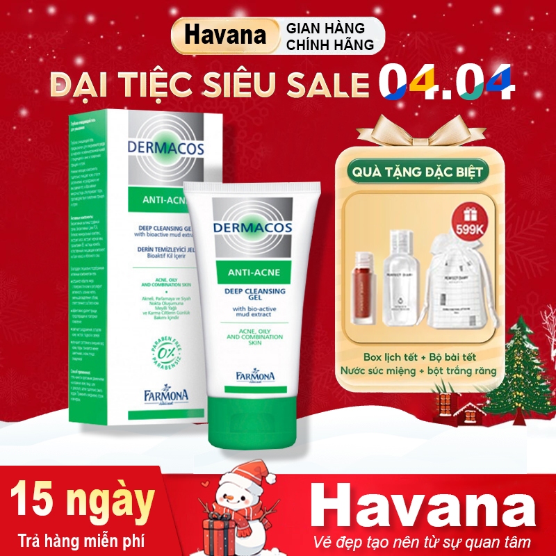 Sữa Rửa Mặt Dermacos Anti Acne Deep Cleansing Gel, Sạch Sâu Ngừa Mụn ...