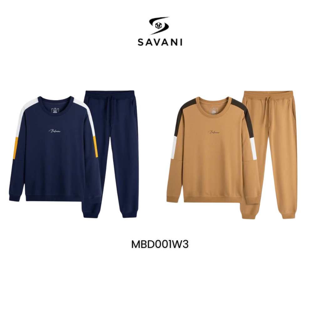 Bộ Nỉ Nam Cổ Tròn SAVANI Cao Cấp, Bộ Thu Đông Nam Cao Cấp, Chất Vải Mềm Mịn, Co Dãn Thoải Mái ...