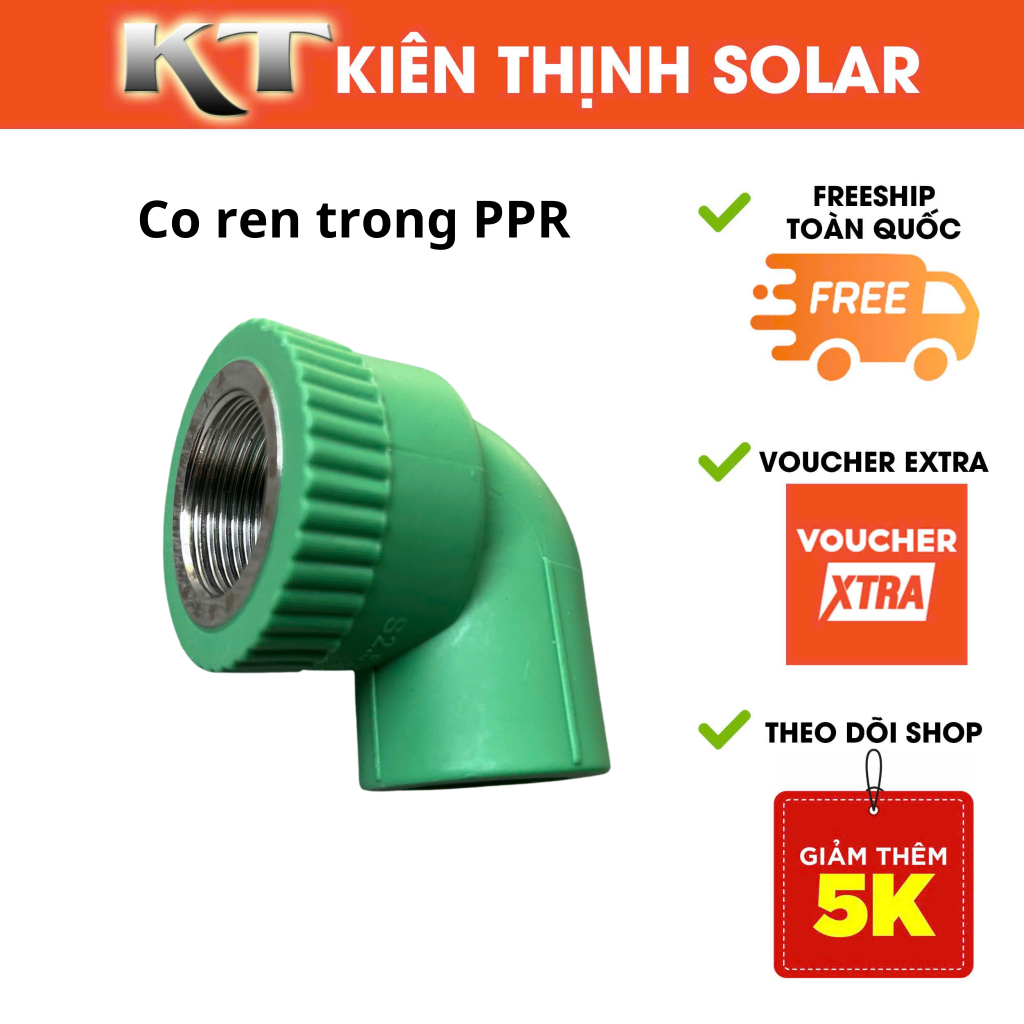 Co ren trong PPR 20mm / 25mm | Cút ren trong PPR | Phụ kiện ống nước nóng lạnh | Shopee Việt Nam