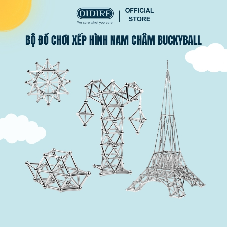 Đồ Chơi Xếp Hình Nam Châm Bucky Bars Bộ Xếp Hính Từ Tính Đơn Sắc Nhỏ ...
