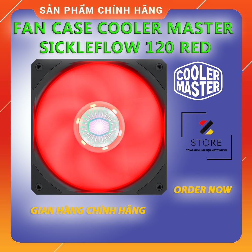 Quạt cho case Cooler Master SickleFlow 120 RED 120mm| BH 1 năm| HÀNG ...