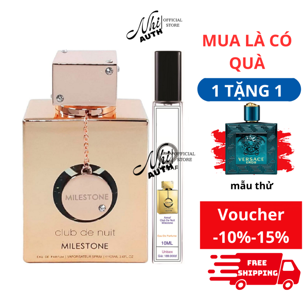 Nước Hoa Chiết Unisex 10Ml Club De Nuit Milestone EDP chính hãng | Shopee Việt Nam