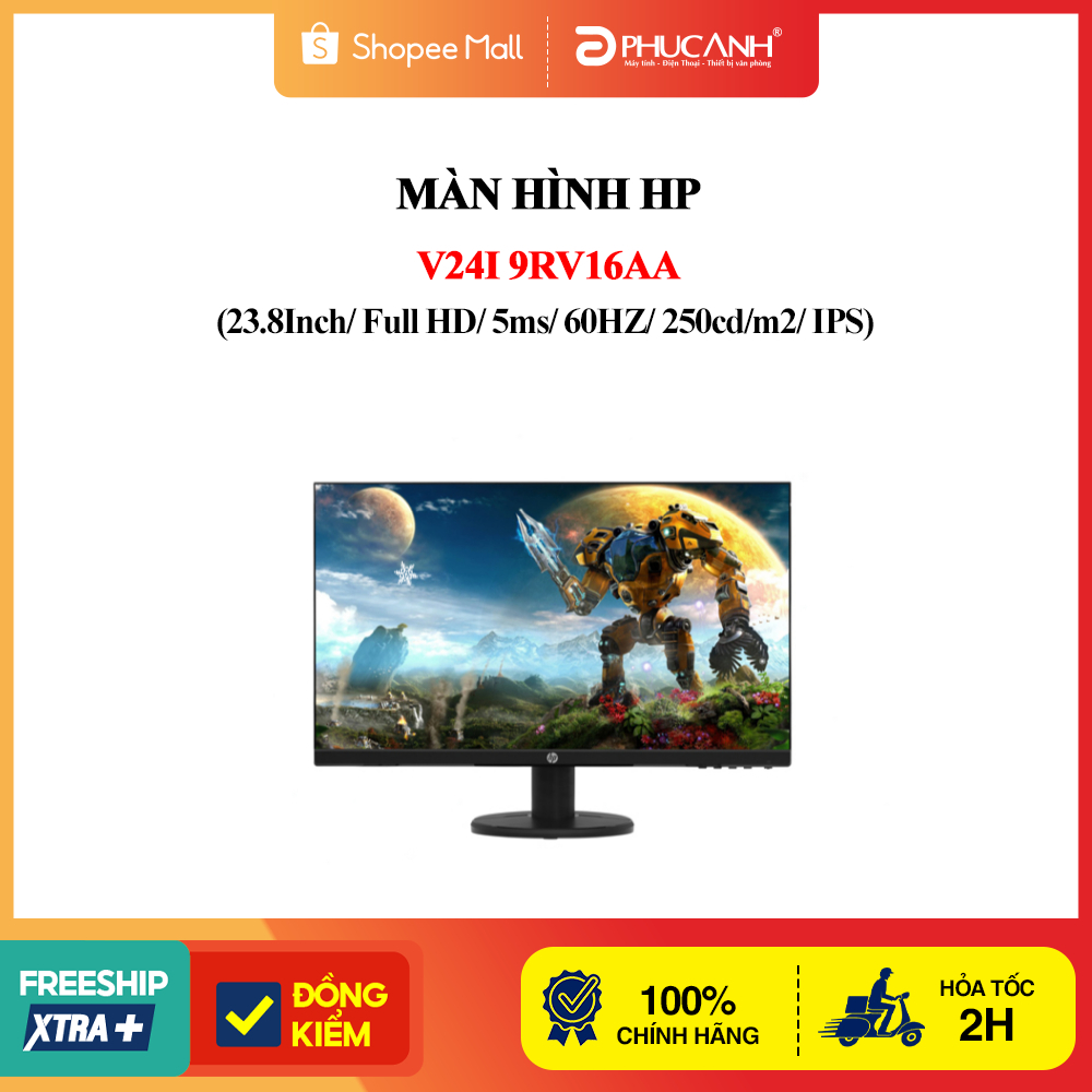 Màn hình HP V24i 9RV16AA (23.8Inch/ Full HD/ 5ms/ 60HZ/ 250cd/m2/ IPS ...