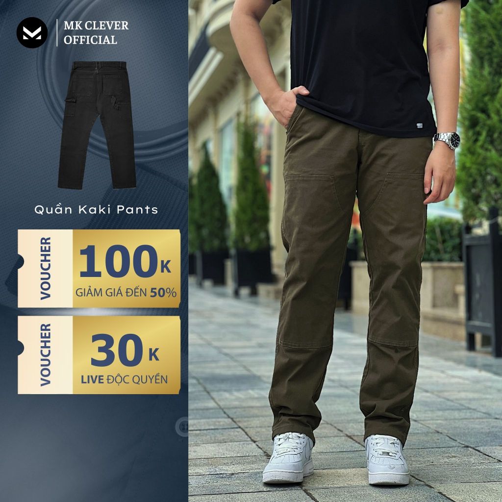 Quần Kaki Pants Nam MK CLEVER, vải Kaki co giãn lên form chuẩn đẹp ...