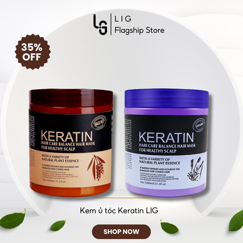 Ủ tóc KERATIN COLLAGEN LIG 1000ml và 500ml dầu dưỡng tóc Lavender dầu ...