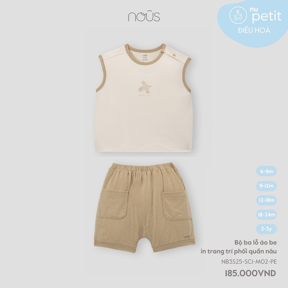 Nous Baby Bộ quần áo ba lỗ cho bé trai từ 6 tháng đến 3 tuổi Nu petit ...