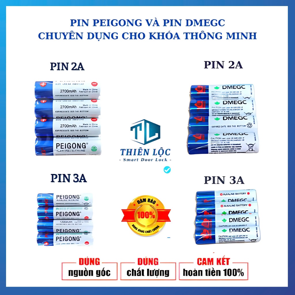 VỈ 4 PIN PEIGONG, DMEGC CAO CẤP CHUYÊN DÙNG CHO KHÓA THÔNG MINH | Shopee Việt Nam
