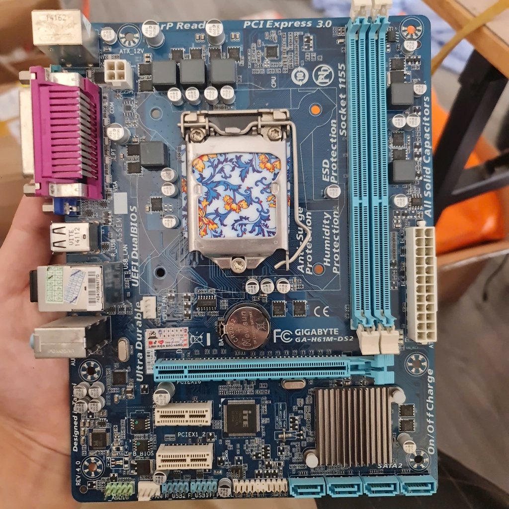 Main Giga H61 socket 1155. lắp full cpu 1155 | Shopee Việt Nam
