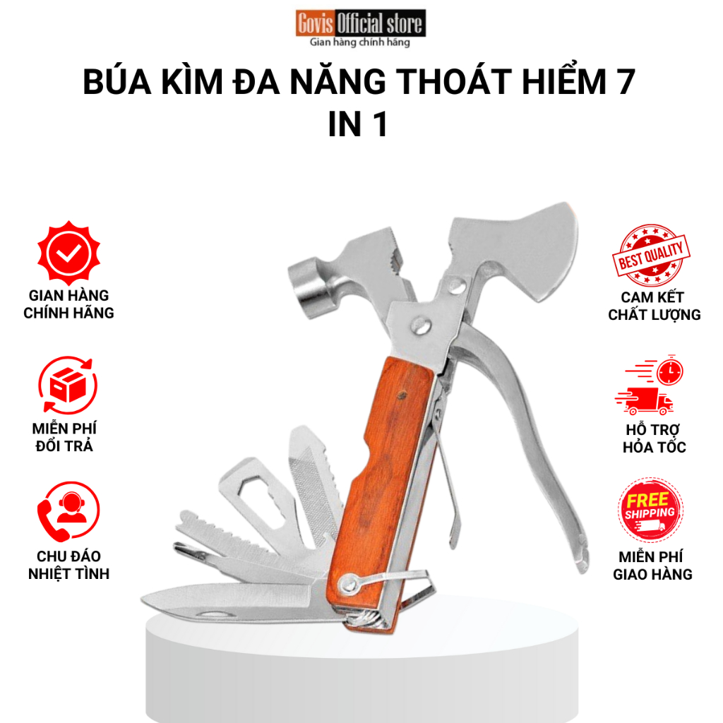 Búa Kìm Đa Năng Thoát Hiểm 7 In 1 - Búa Bỏ Túi Đa Năng [ Govis ...