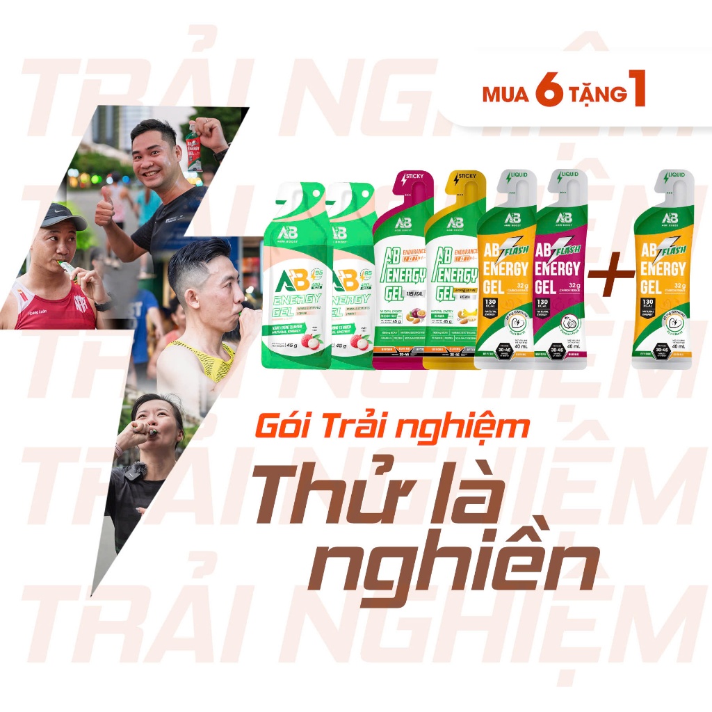 [MUA 6 TẶNG 1] Gel Năng Lượng AB Endurance Gói 45g & AB Flash Gói 40ml | Shopee Việt Nam