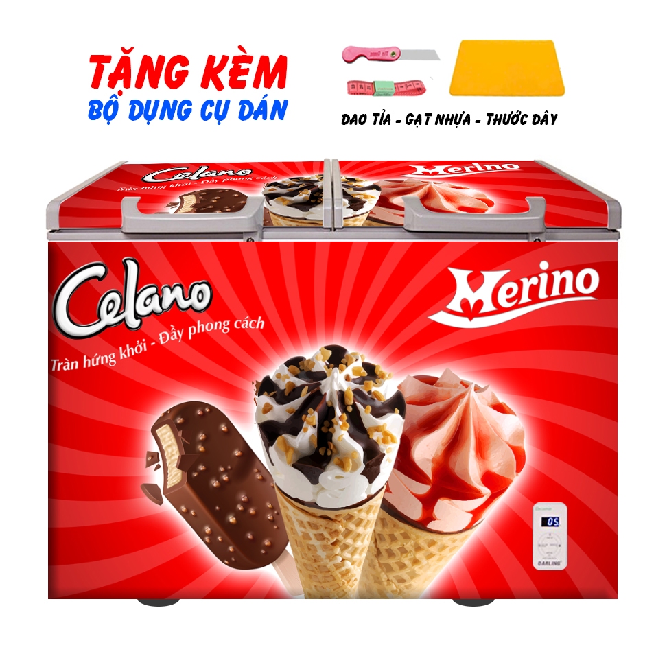Decal dán tủ kem Merino - Celano chất liệu dày dặn siêu bền chống nước ...