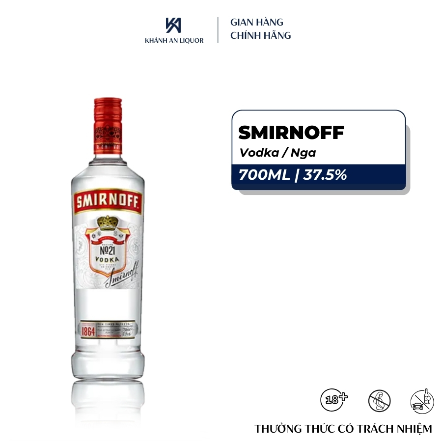 [CHÍNH HÃNG] RƯỢU VODKA SMIRNOFF 40% 700ML | Shopee Việt Nam