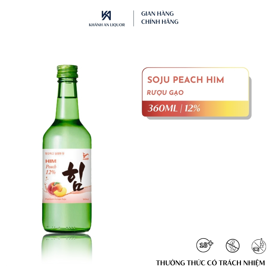 [CHÍNH HÃNG] RƯỢU SOJU ĐÀO HIM 12% 360ML | Shopee Việt Nam