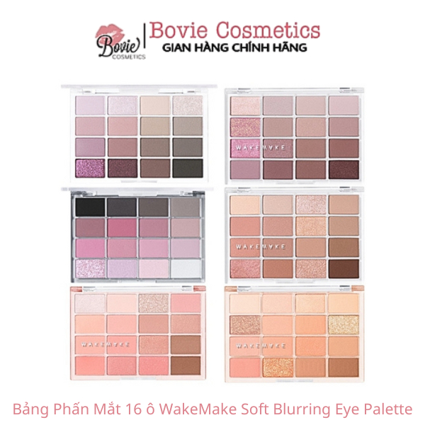 Bảng Phấn Mắt 16 ô WakeMake Soft Blurring Eye Palette | Shopee Việt Nam
