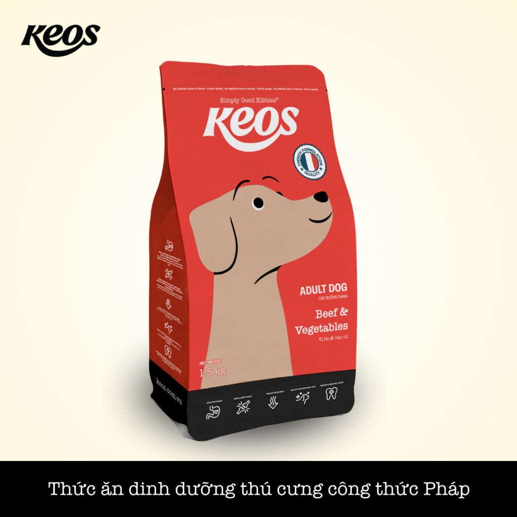 Thức ăn chó Keos vị bò và rau củ (400gr - 1.5kg) | Shopee Việt Nam