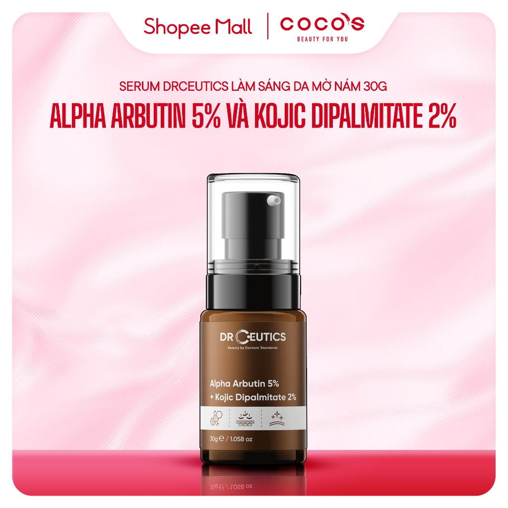 Serum DrCeutics Alpha Arbutin 5% Và Kojic Dipalmitate 2% Serum Làm Sáng Da Mờ Nám 30g | Shopee ...