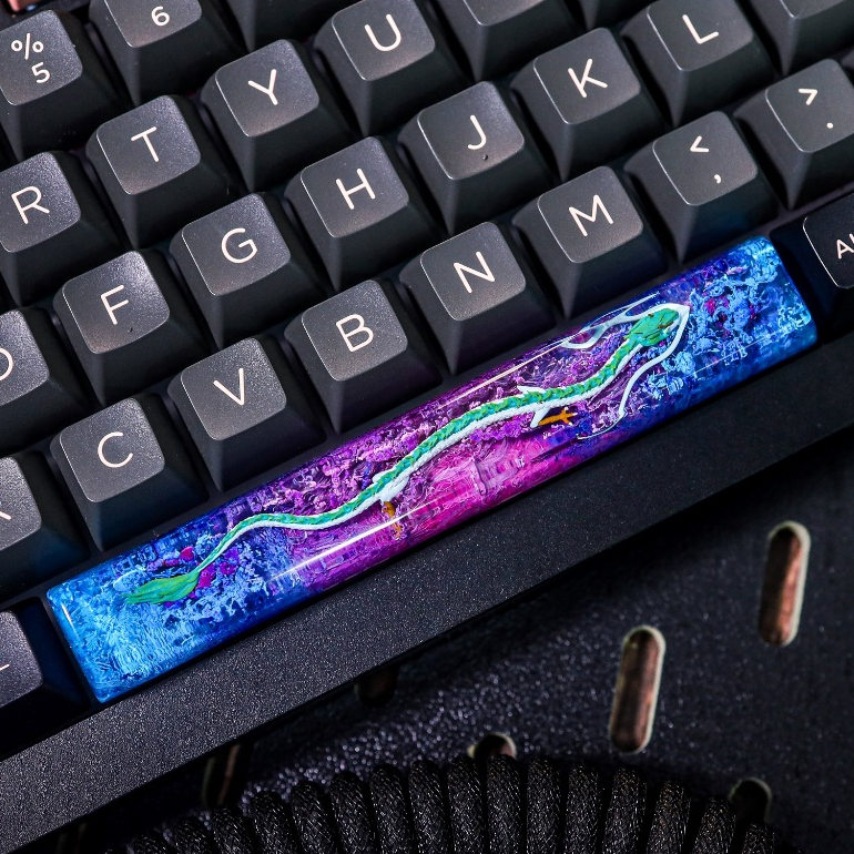 Spacebar Rồng Haku Artisan Cao Cấp, Keycap artisan Spacebar 6.25u OEM và SA profile, Nút bàn ...