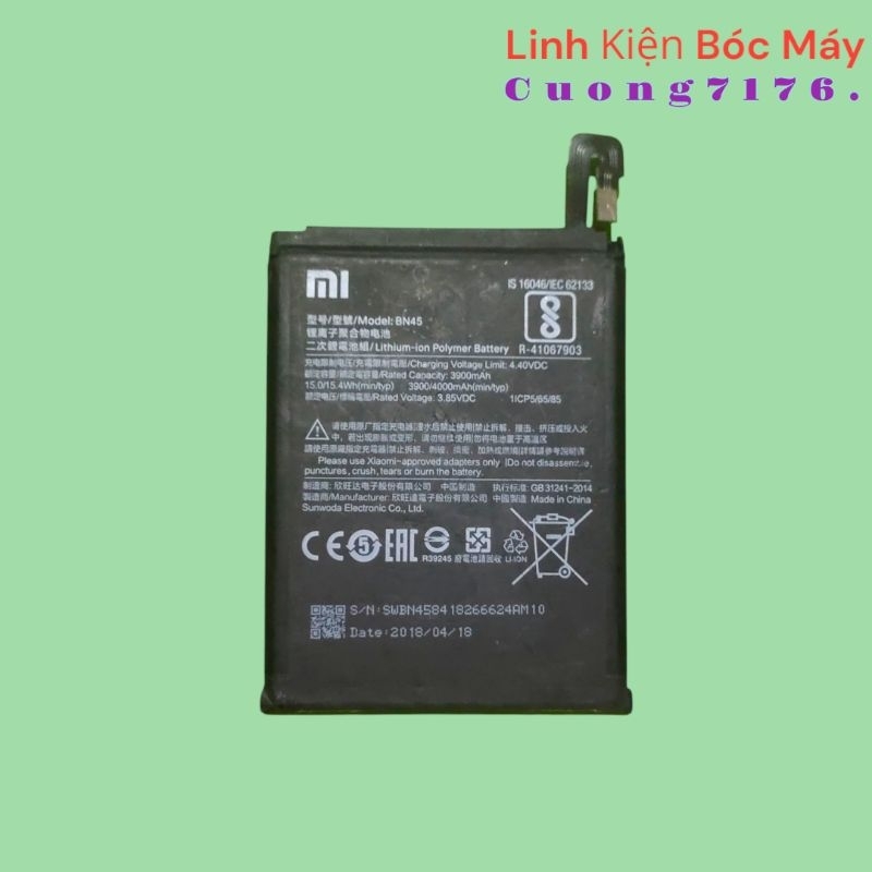 Pin Xiaomi Redmi Note 5 Pro (BN45) 4000mAh Tháo Máy Đã Qua Sử Dụng Hoạt ...