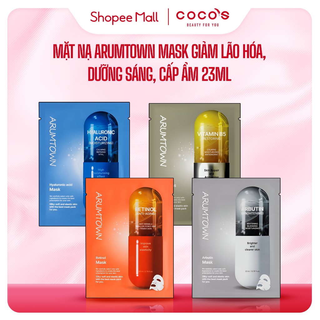 Mặt Nạ Arumtown Mask Mặt Nạ Giảm Lão Hóa, Mặt Nạ Dưỡng Sáng, Mặt Nạ Cấp ...
