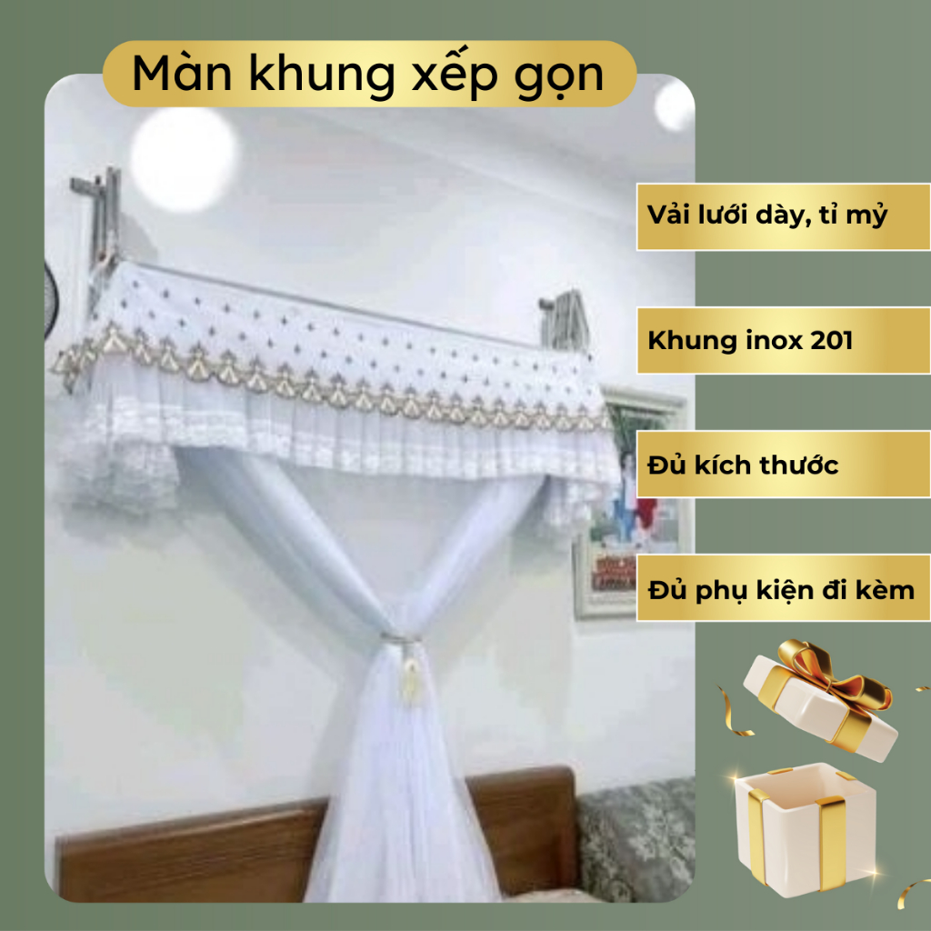 Màn Khung Xếp Gọn Tuyn Lạnh Cao Cấp Loại 1, Trọn Bộ Khung Màn Inox Bền Chắc - Xường Màn Thu Thảo ...