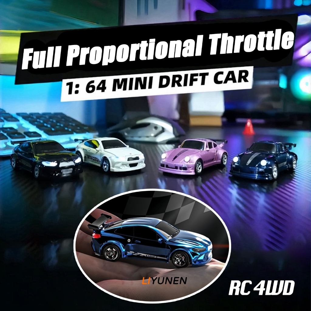 Xe Drift Mini Điều Khiển Từ Xa 1/64 - Đồ Chơi RC 4WD Điều Khiển Ga ...