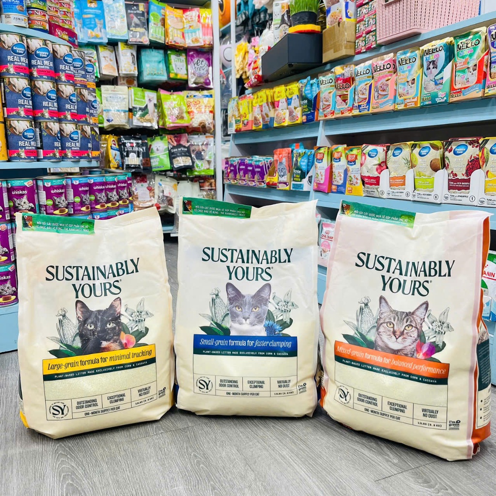 Cát Hữu Cơ ( sắn + ngô ) Cho Mèo Petfive Sustainably Yours bao 5,9kg ...