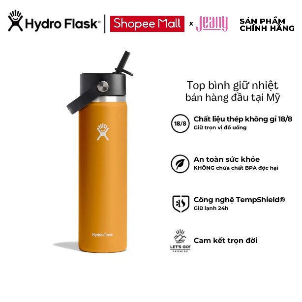 Bình Nước Giữ Lạnh Hydro Flask Wide Flex Straw Cap 24 oz (710ml) Season 2024 - W24BFS - Chính ...