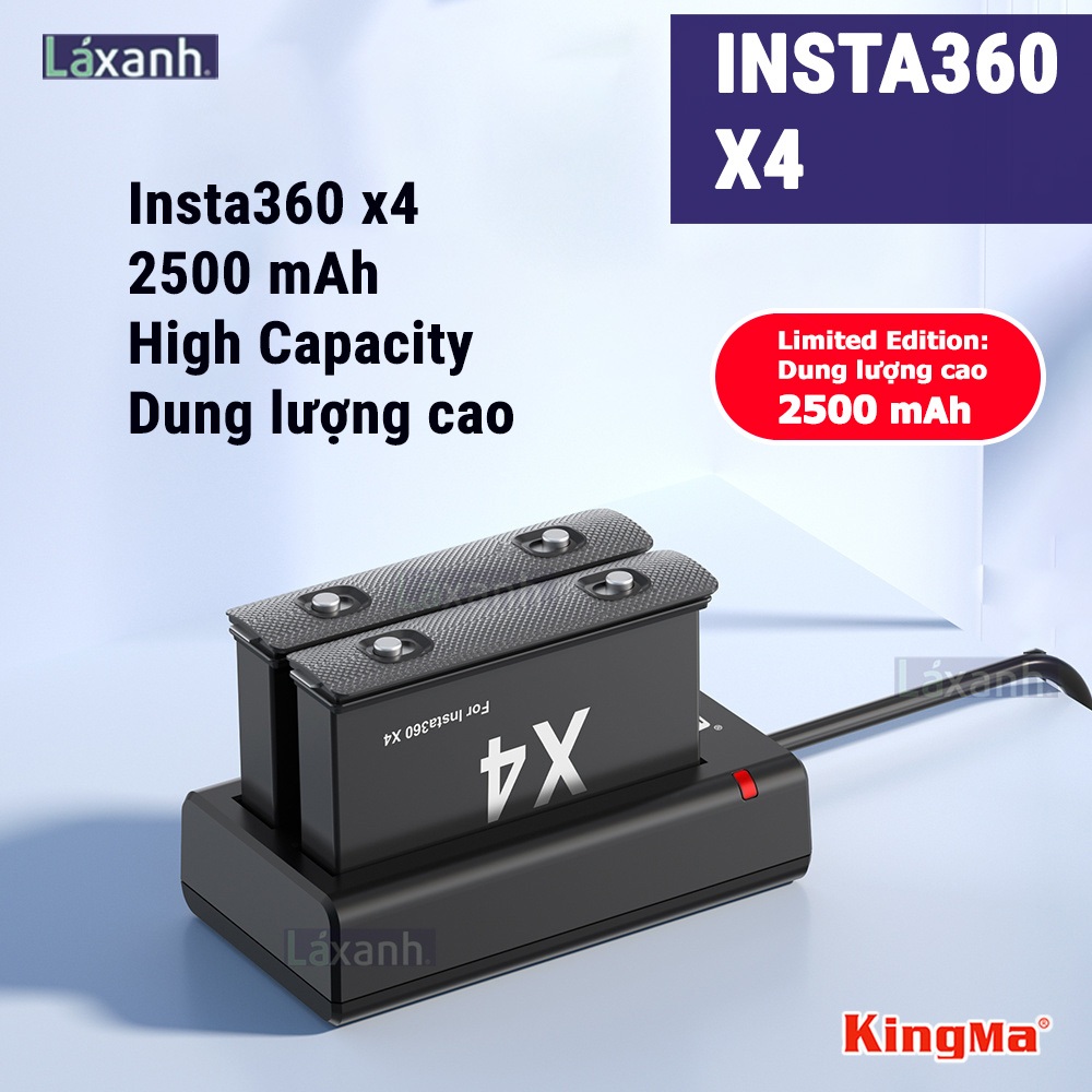 KingMa Insta360 ONE X4 | Pin và Dock sạc máy quay Insta360 IS360X4B ...