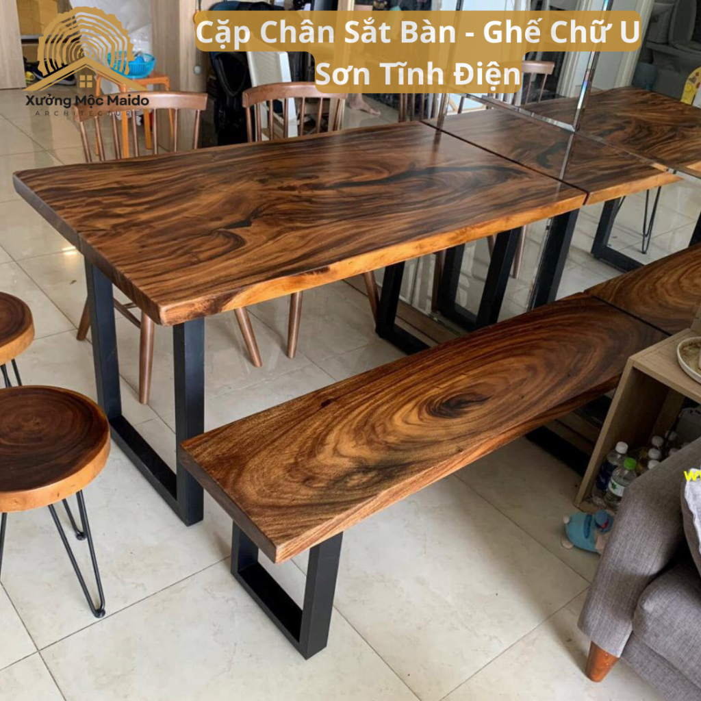 Chân Bàn / Ghế Sắt Chữ U Cho Bàn Gỗ Nguyên Khối Đã Được Sơn Tĩnh Điện ...