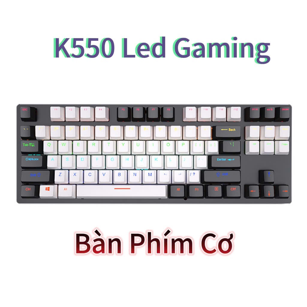 Bàn phím cơ K550 Led Gaming 87 phím Red, Blue Swich - BH 12 Tháng ...