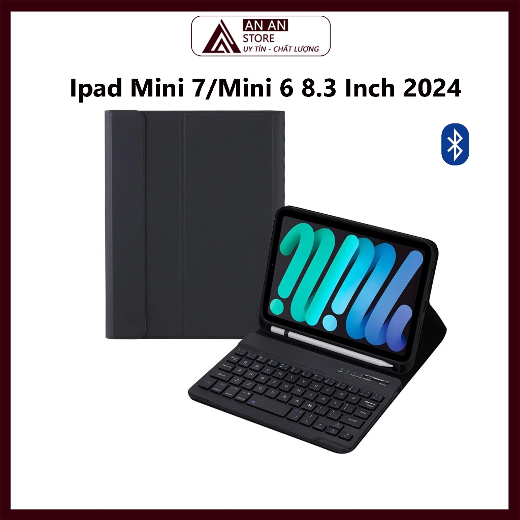 Bao Da Kèm Bàn Phím Cho Ipad Mini 7 / Mini 6 8.3 Inch 2024 Bluetooth Khe Bút | Shopee Việt Nam