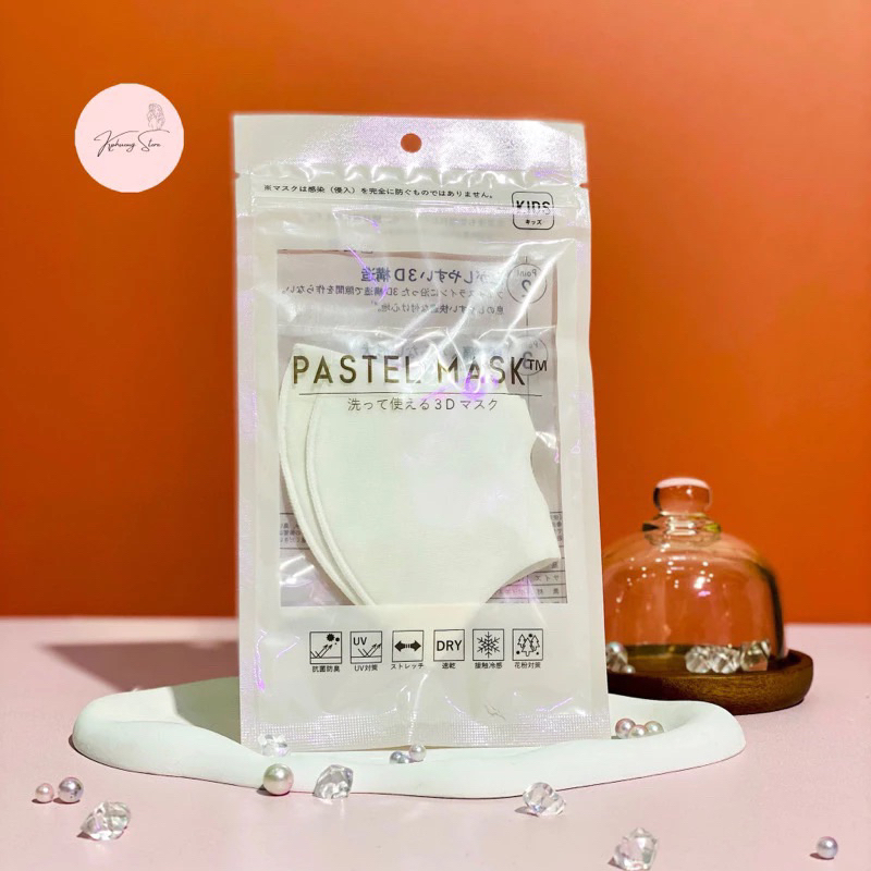 [Hàng Chuẩn] Set 3 Khẩu Trang Trắng 3D Cho Bé PASTEL MASK Vải Chống ...